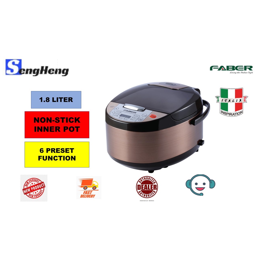 Faber Multi Function 1.8L Digital Rice Cooker RISO 18 ( Rice Cooking ...