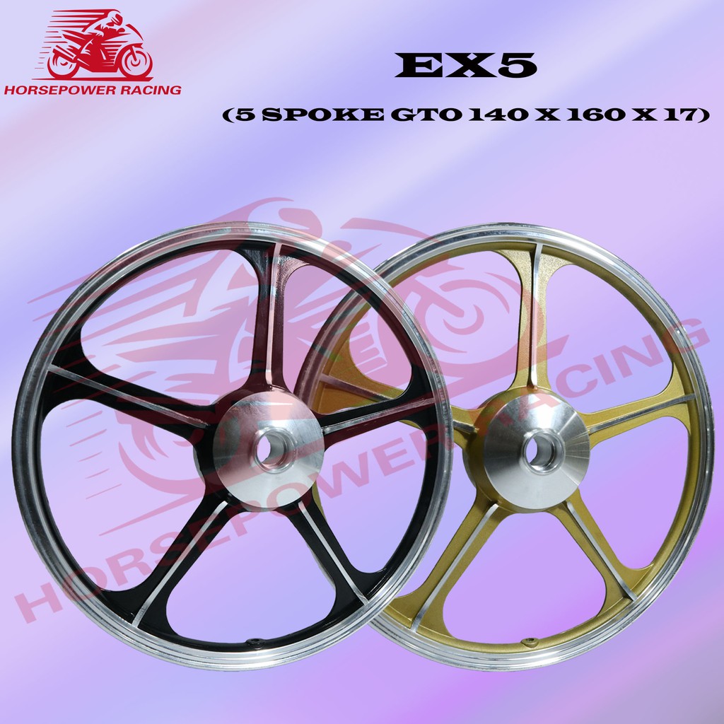 EX5 / EX5 CLASS SPORT RIM WITH BUSH AND BEARING 5 SPOKE GTO 140 X 160 X ...