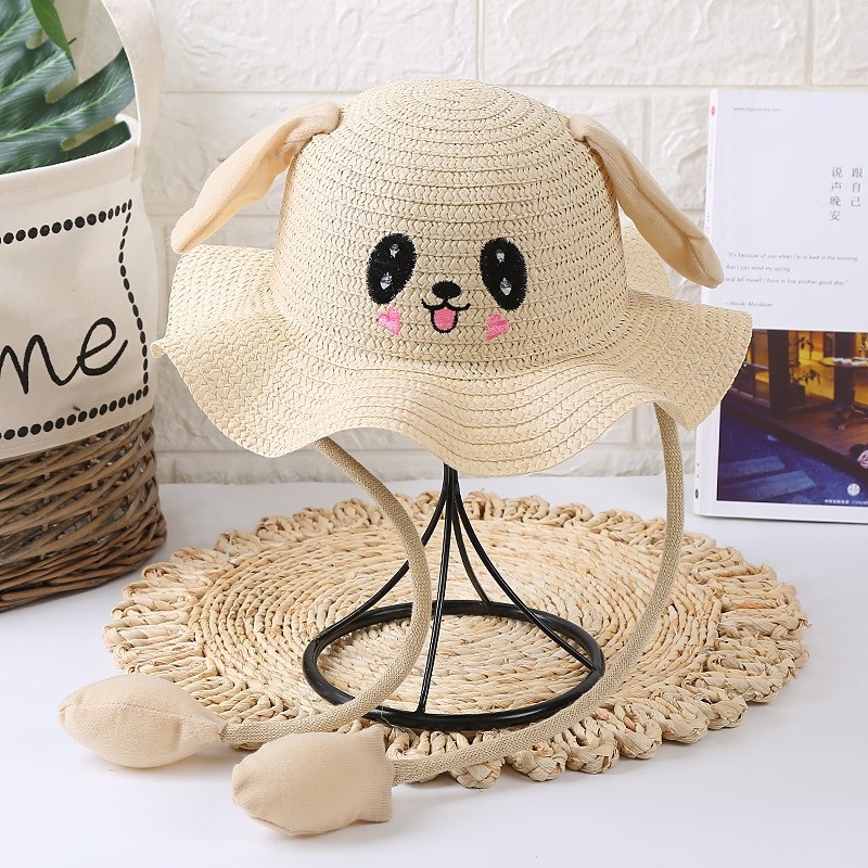 Kidoo Cute Tik Tok Rabbit Straw Hat Ear Moving Colorful Hat Cap Animal ...