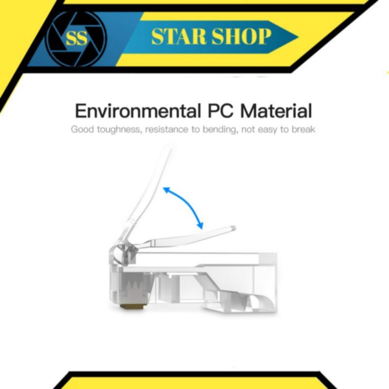 Vention Lan Head Plug RJ45 Connector Modular Utp fast ethernet | Shopee ...