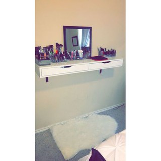 Ikea EKBY ALEX Shelf with drawers, white, 119x29 cm/shelf ikea/rak ...