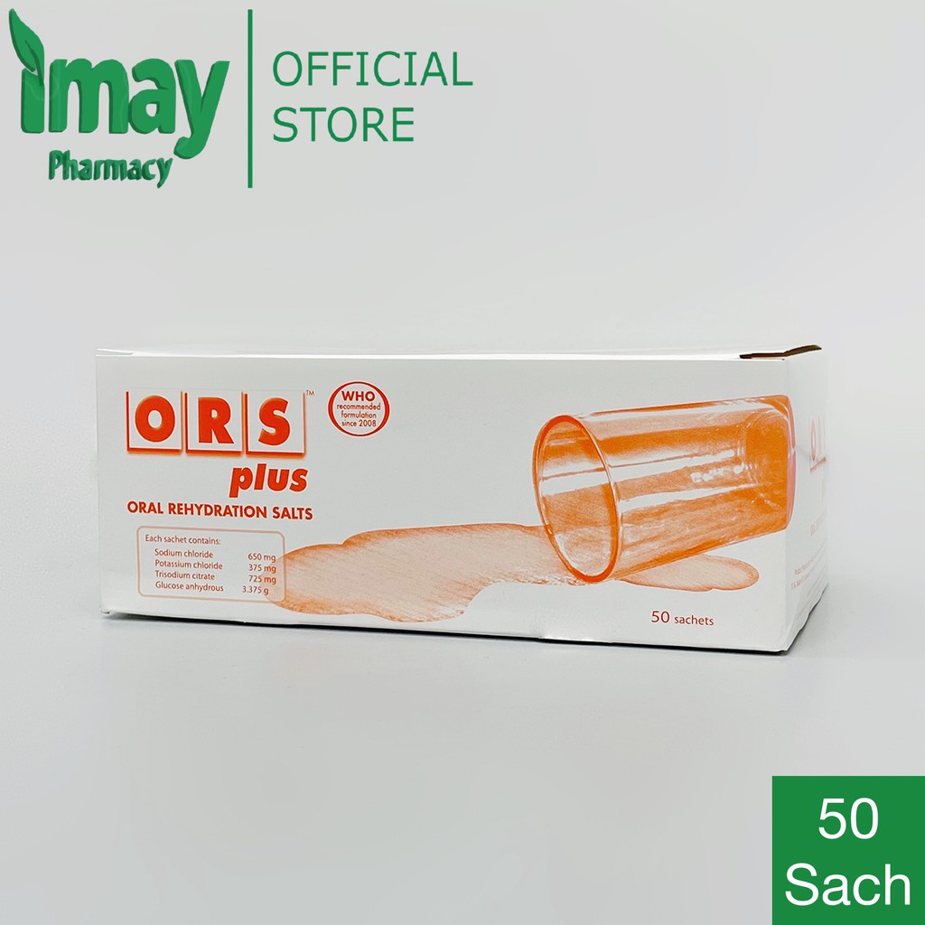 ORS Plus Oral Rehydration Salt (Original/Orange) - 50 Sachets /Box ...