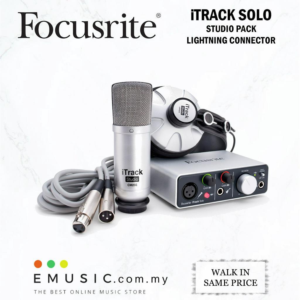 Focusrite iTrack Solo Studio Pack (Lightning Connector) | Shopee Malaysia