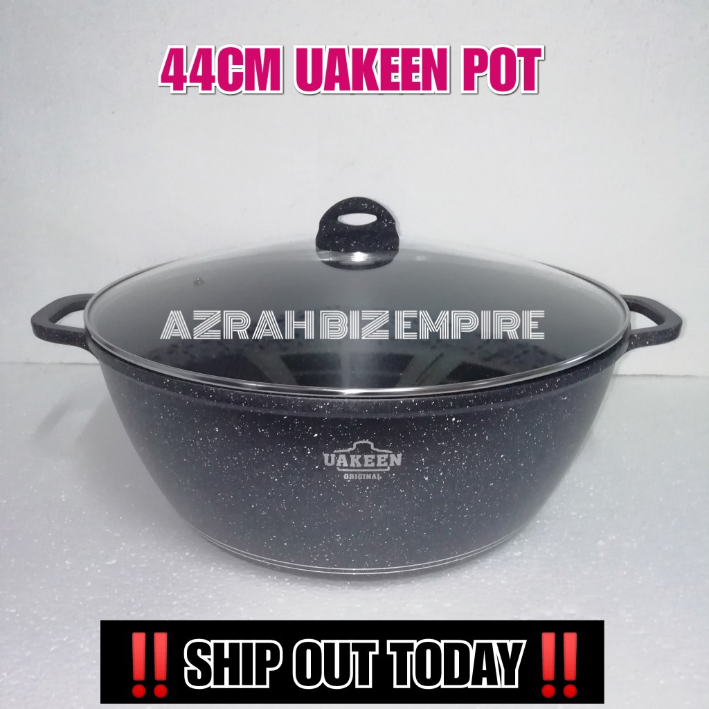 BIG SIZE! 44CM PERIUK RENDANG UAKEEN ORIGINAL PENUTUP KACA PENUH ...