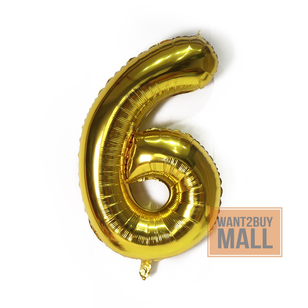 🇲🇾 🏆 16 Inch A-Z 0-9 Alphabet Letters Number Foil Gold Color Party ...