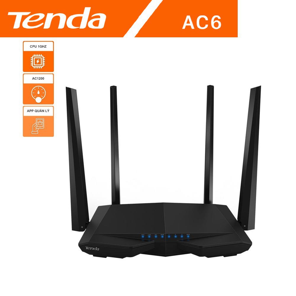 Genuine 5G MODEM WIFI ROUTER TENDA AC6 WIFI TRANSMITTER WITH WIFI ...