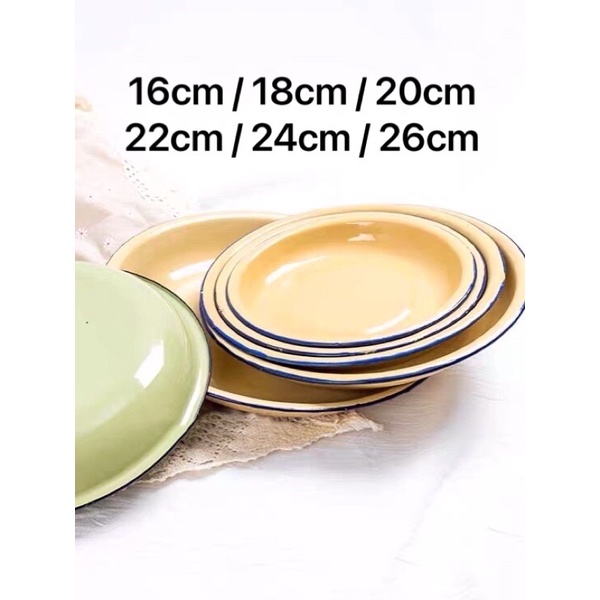 Enamel Plate Traditional Nostalgic Vintage / Pinggan Ayan / Pinggan ...
