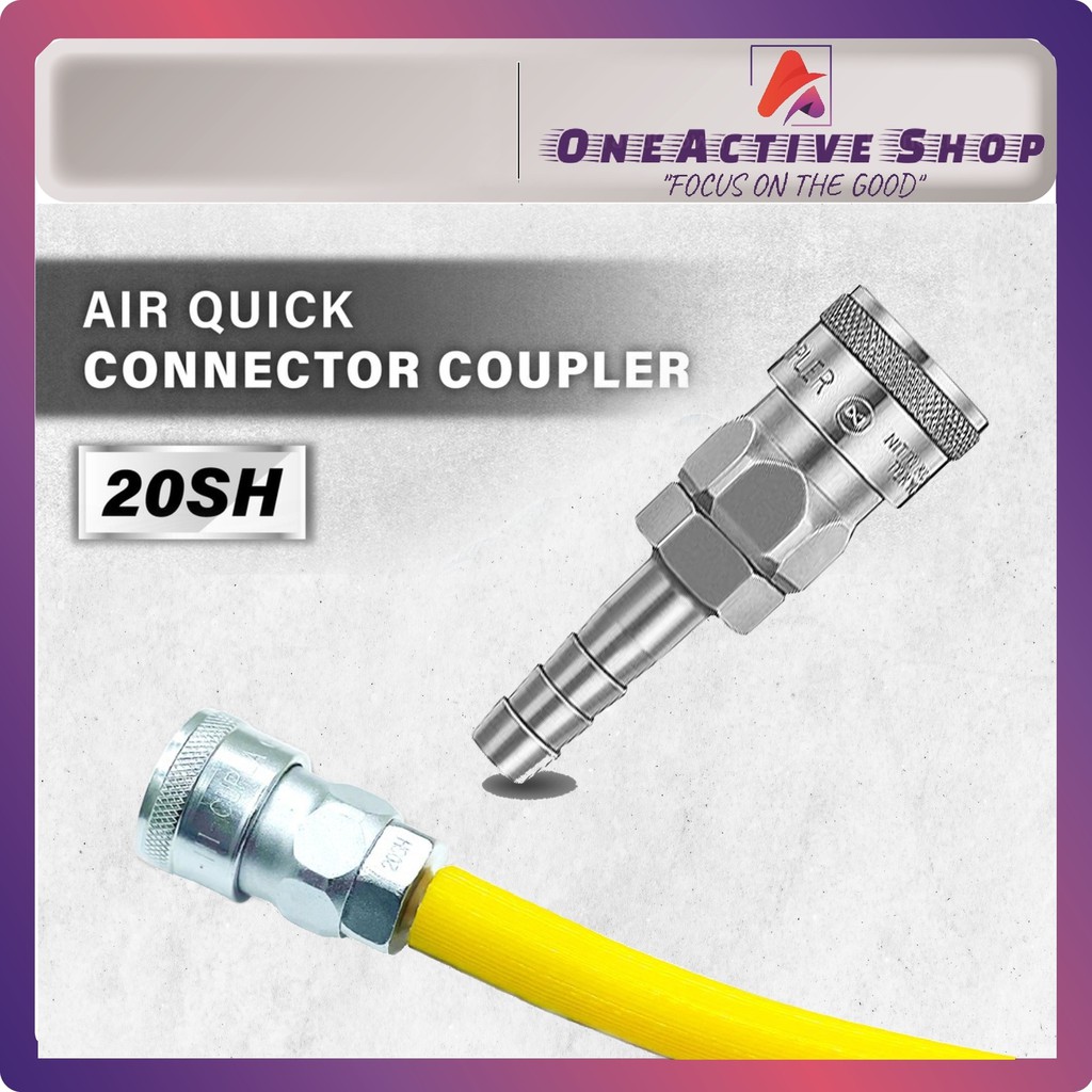 20SH 1/4" Air Quick Connect Coupler | High Quality | Steel ( Air Coupler 20SH Quick Coupler ...