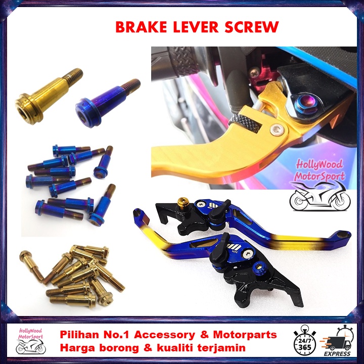 UNIVERSAL BRAKE LEVER SCREW TITANIUM FOR LC Y15 RS RSX R15 VF3I NVX ...