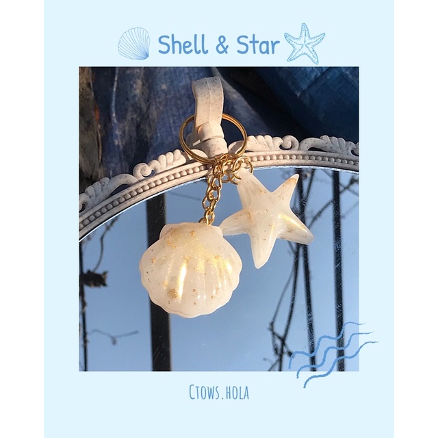 Ctows-clam And Star Keychains (Chat For custom) | Shopee Malaysia