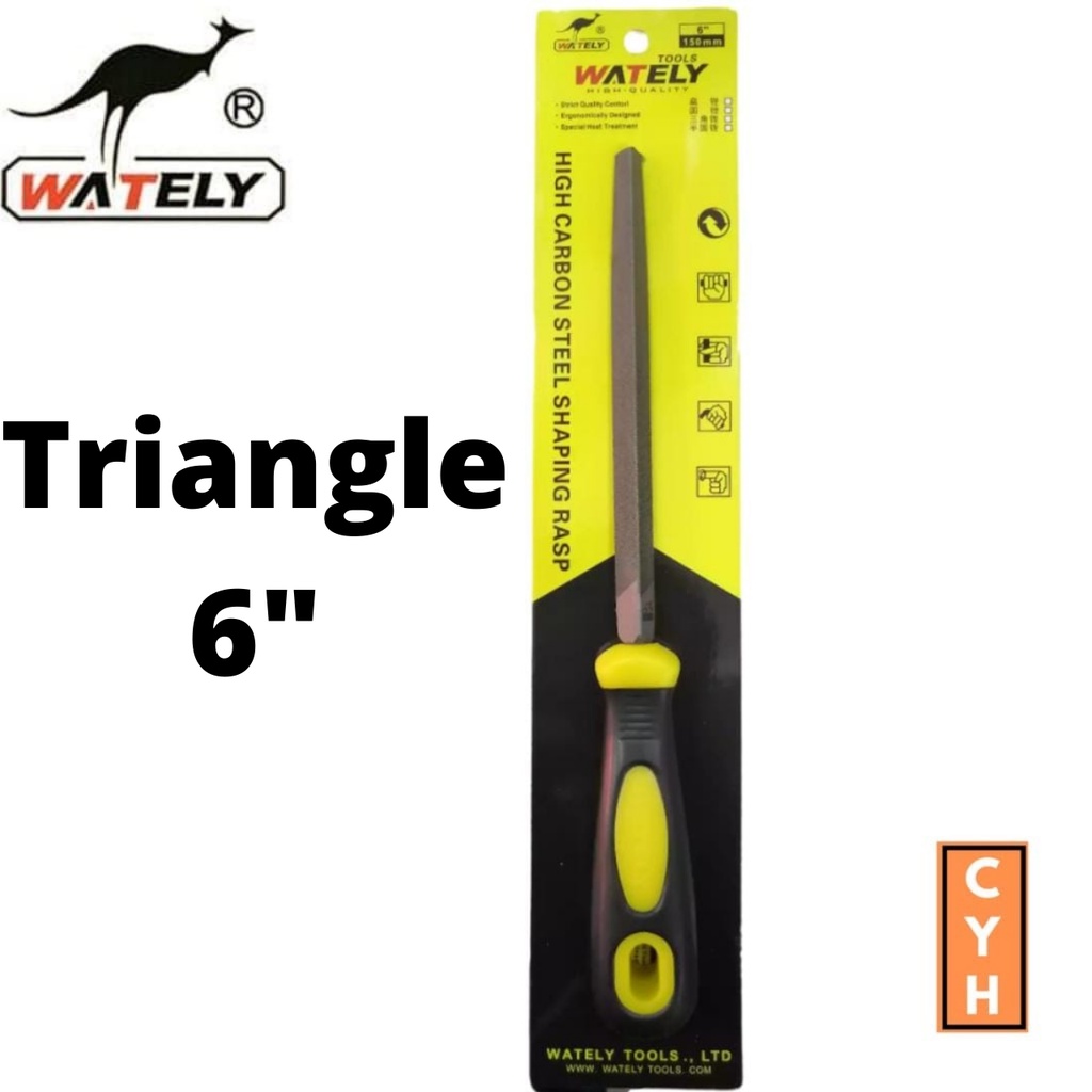 WATELY RASP STEEL FILE 6" - 8" ROUND/HALF ROUND/TRIANGLE/FLAT FOR ...