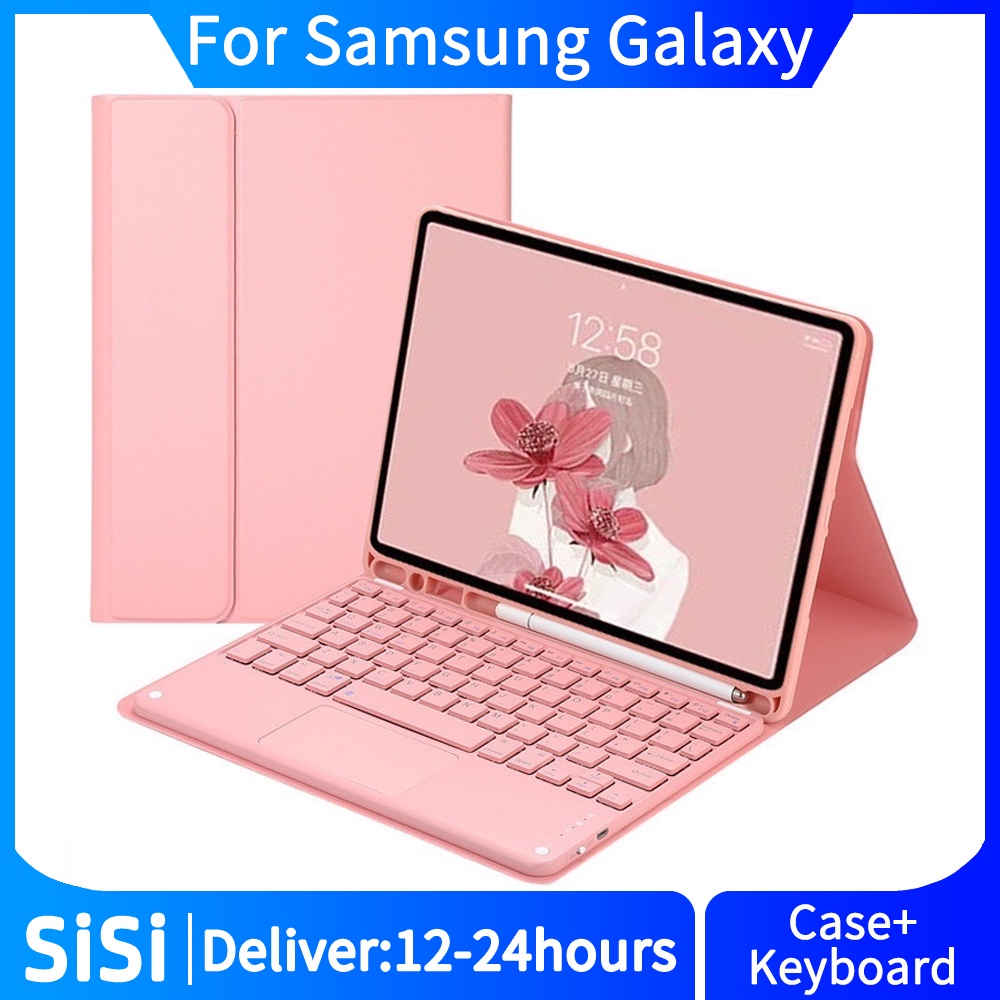 For Teclado Samsung Tab S6 Lite A7 T500 S7 Case Touchpad Keyboard for ...