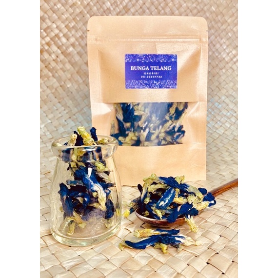 BUNGA TELANG kering / Dried BUTTERFLY PEA flower 20g | Shopee Malaysia