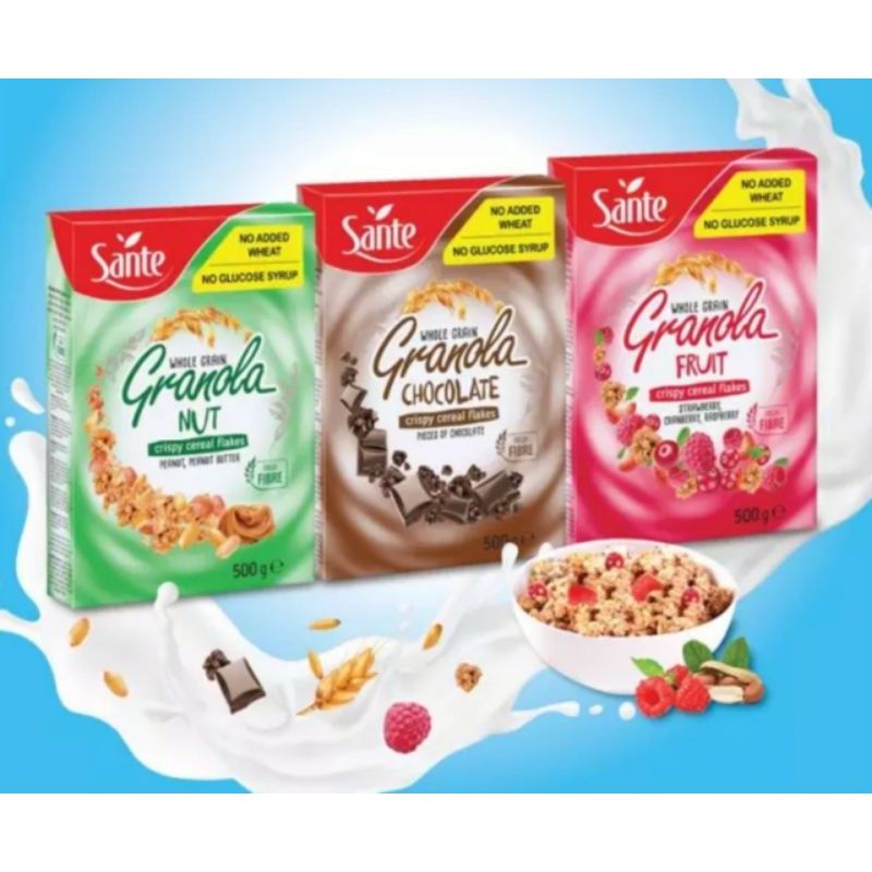 Sante Whole Grain Granola Chocolate/Nut/Fruit (500g/Box) | Shopee Malaysia
