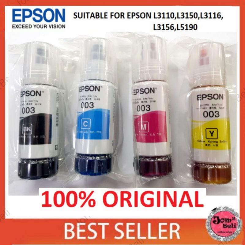 Original Epson 003 Ink Bottle Bulk Pack L1110 L3110 L3150 (no box ...