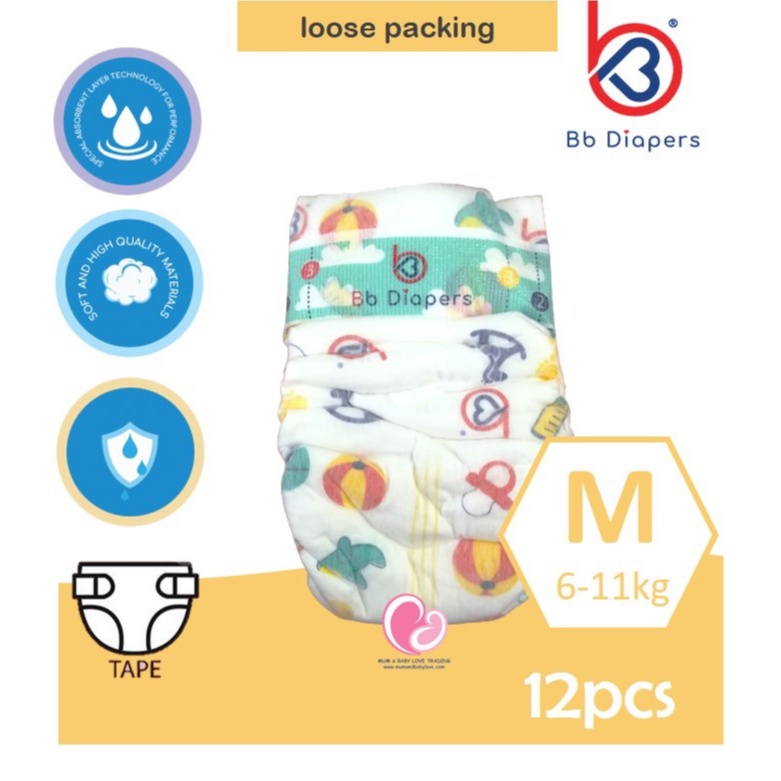 Bb Diapers / Bb Pants Baby Diapers (Newborn/ S/ M/ L/ XL/ XXL) Lampin ...