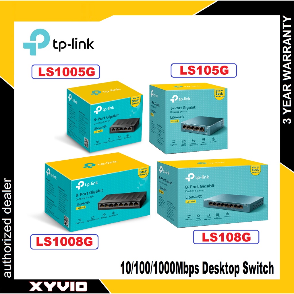 TP-LINK LS1005G / LS105G / LS1008G / LS108G 5 / 8 Port 10/100/1000Mbps ...