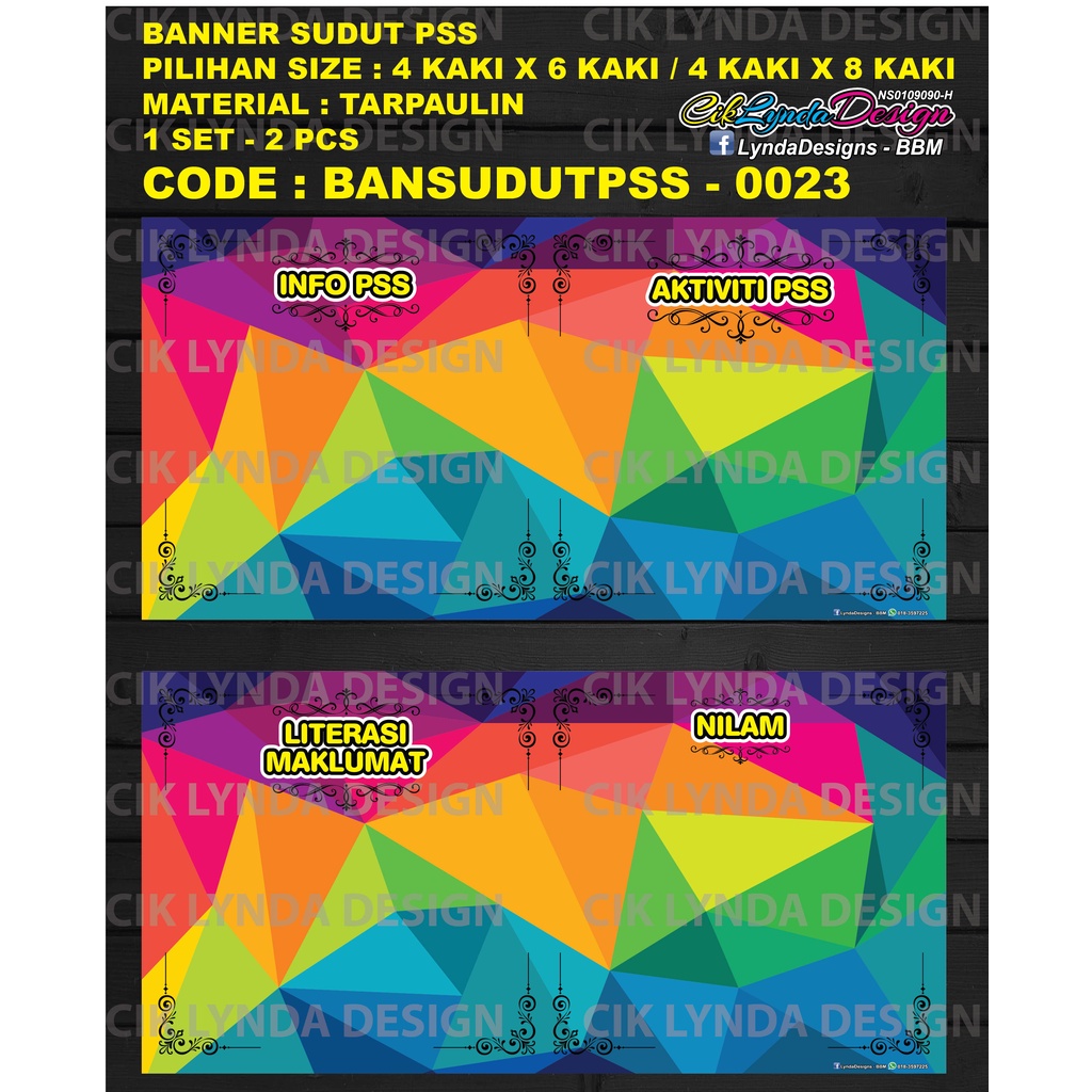 PRE-ORDER - BANNER SUDUT PSS - 4 KAKI X 8 KAKI | Shopee Malaysia