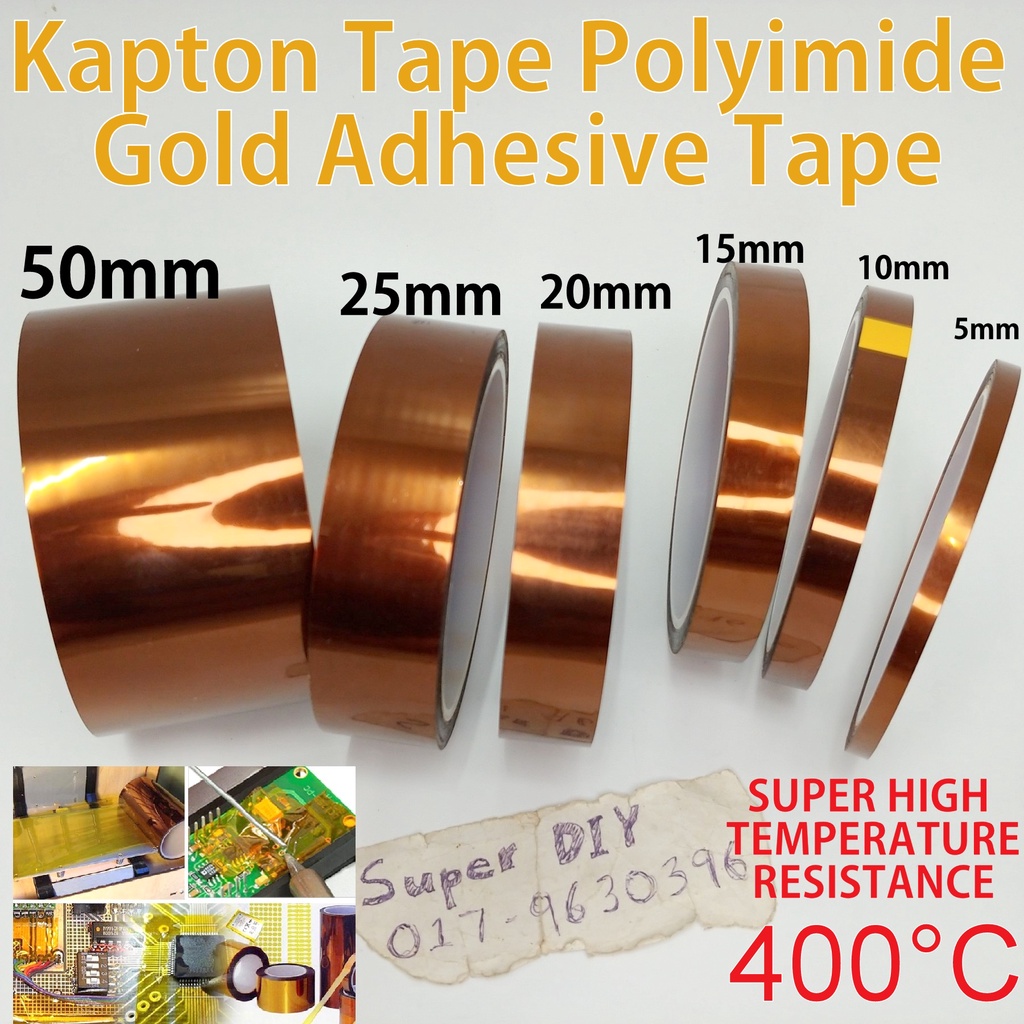 Kapton Tape BGA Adhesive High Temperature Gold Heat Resistant Polyimide ...