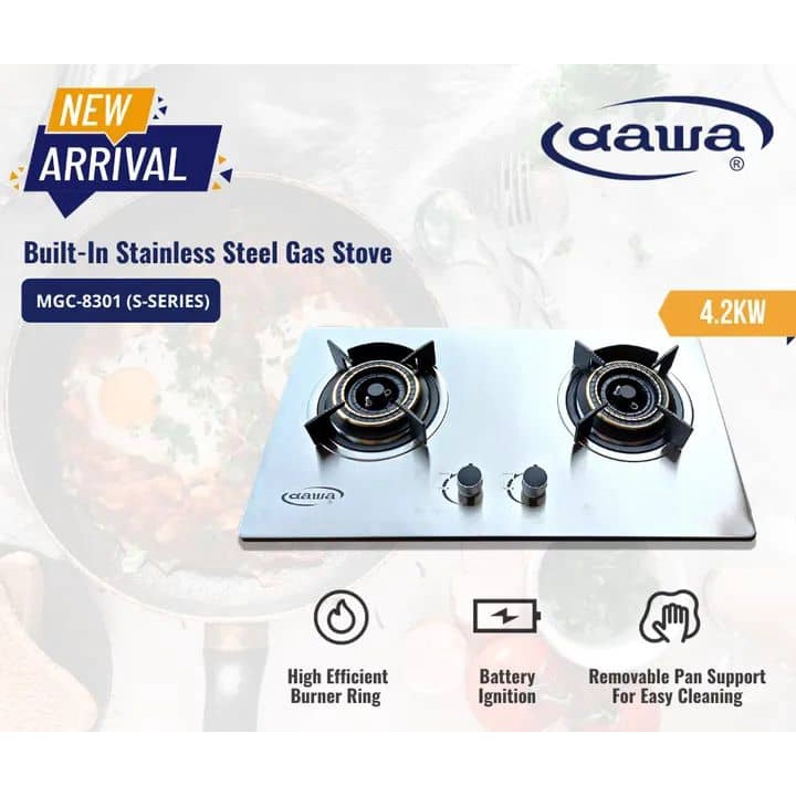 Homelux Stainless Steel Built-in Gas Stove HSH-98 Gas Cooker Dapur Gas ...