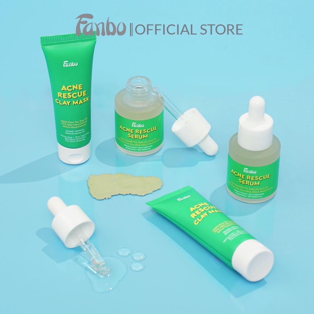 FANBO Skin Goals Acne Rescue Club [Free Silicone Mask Brush] | Shopee Malaysia