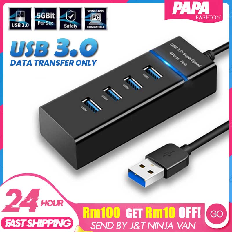 USB Hub3.0 Port Extension Cable Multi Splitter High Speed USB Adapter ...