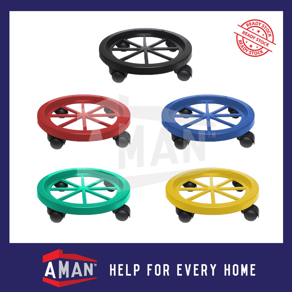 4 Wheel PVC Heavy Duty Gas Roller / Gas Stand / Gas Roller Base Kitchen ...