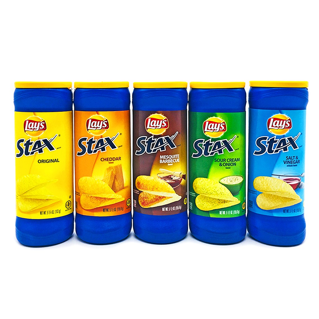 Lay's Stax Assorted Flavour Potato Chips (155.9 - 163 g) MADE IN MEXICO ...