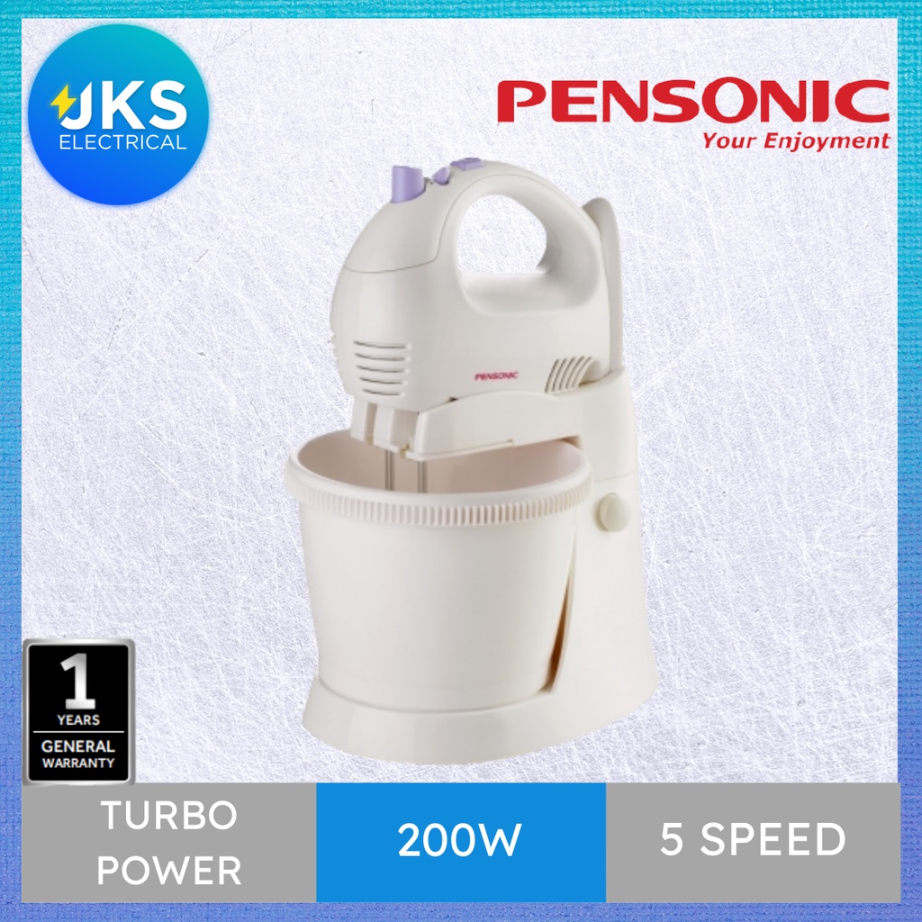 Pensonic Stand Mixer (3.0L) PM-214 | 200W | 5 Speed | Turbo Power ...