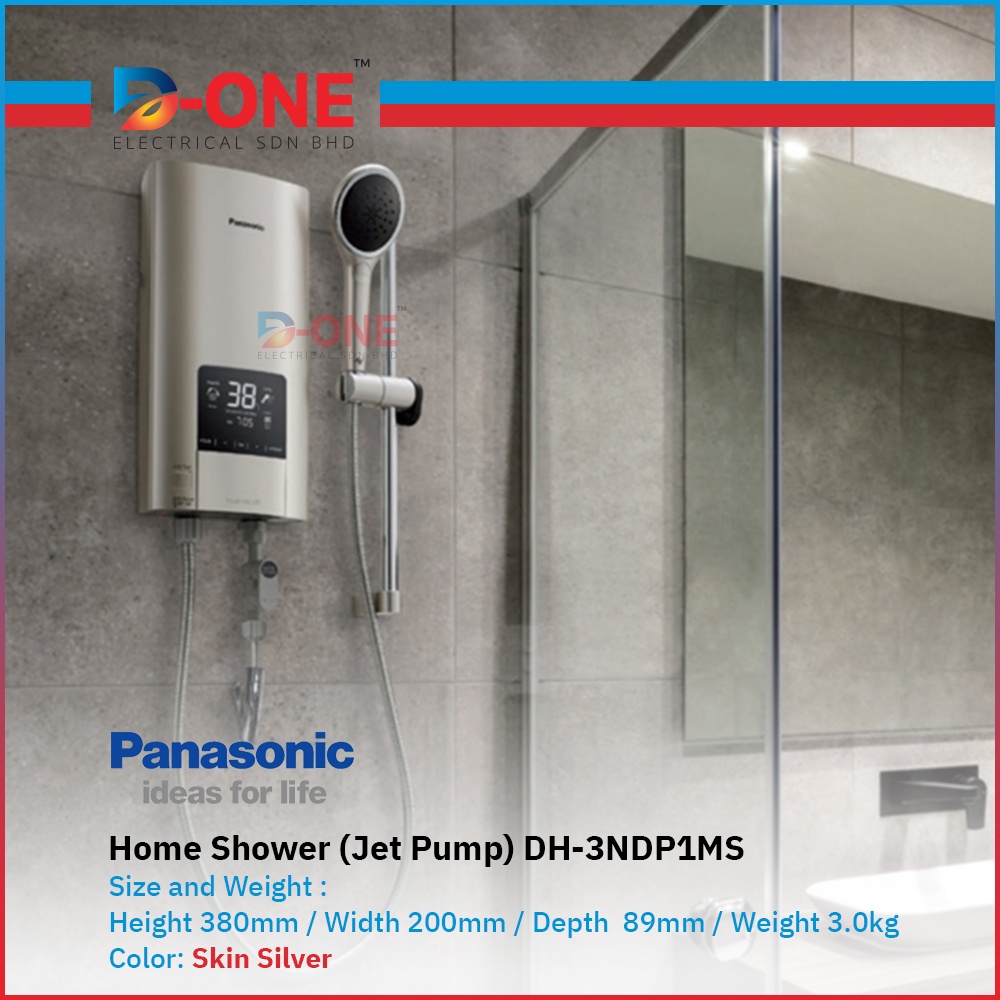 Panasonic Home Shower (Jet Pump) DH-3NDP1MS Water Heater with Pump ...