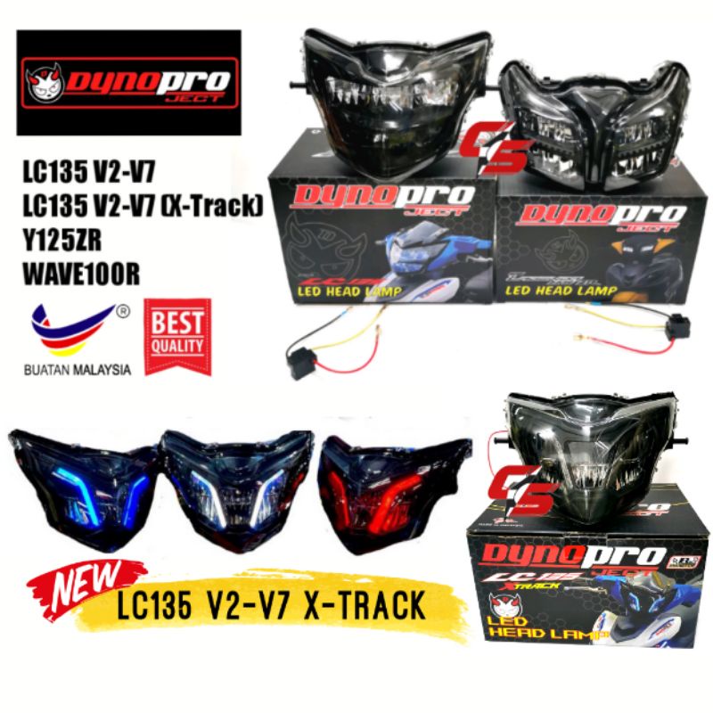 100% ORIGINAL DYNOPRO LC135 V1 V2 V3 V4 V5 V6 V7 SRL115 FI EX5 LED HEAD LAMP X-Track VISS Zhip ...