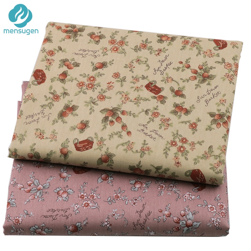 Width 160cm/60'' Combed Cloth, Cotton Fabric, Vintage Strawberry Berry ...