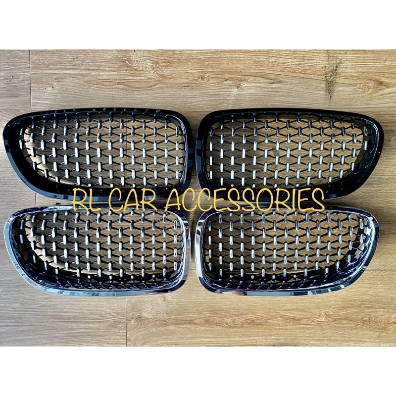 BMW F10 F07 5 series GT V1 V2 M sport diamond front grill grille sarung ...