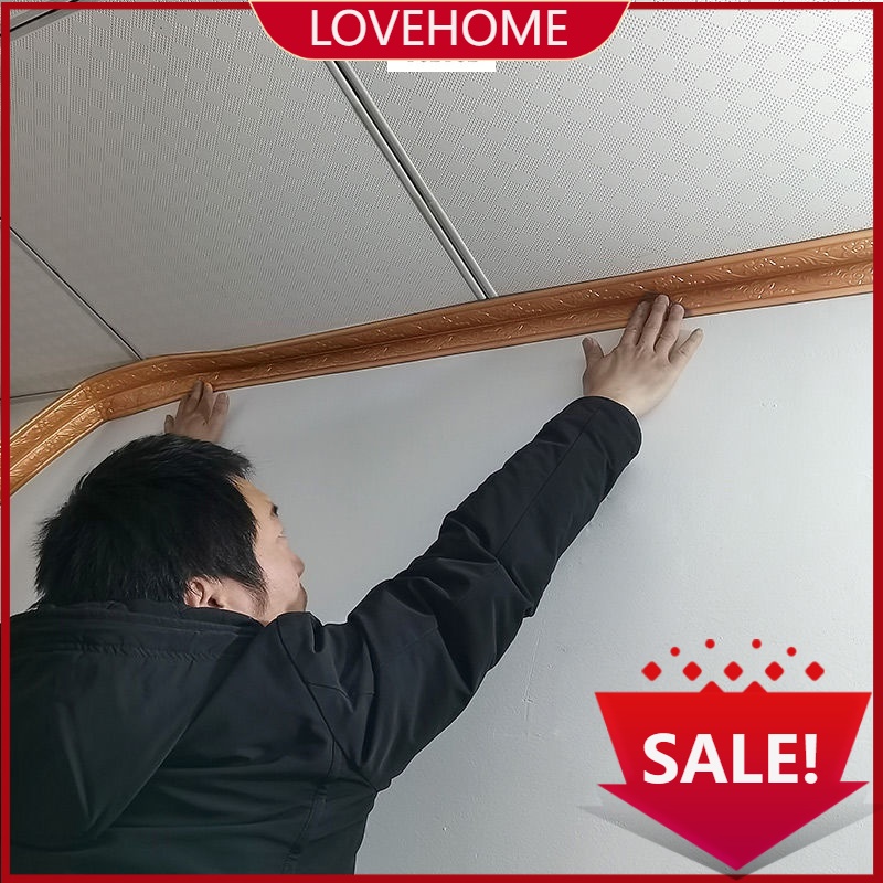 230cm Ceiling Top Corner Line Wall Sticker Skirting Self-adhesive 3D ...