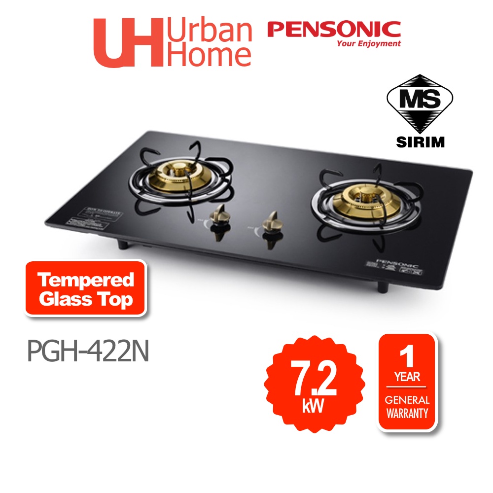 Pensonic/Midea Built-In Hob with Tempered Glass Top ( 2 Burners ) PGH ...