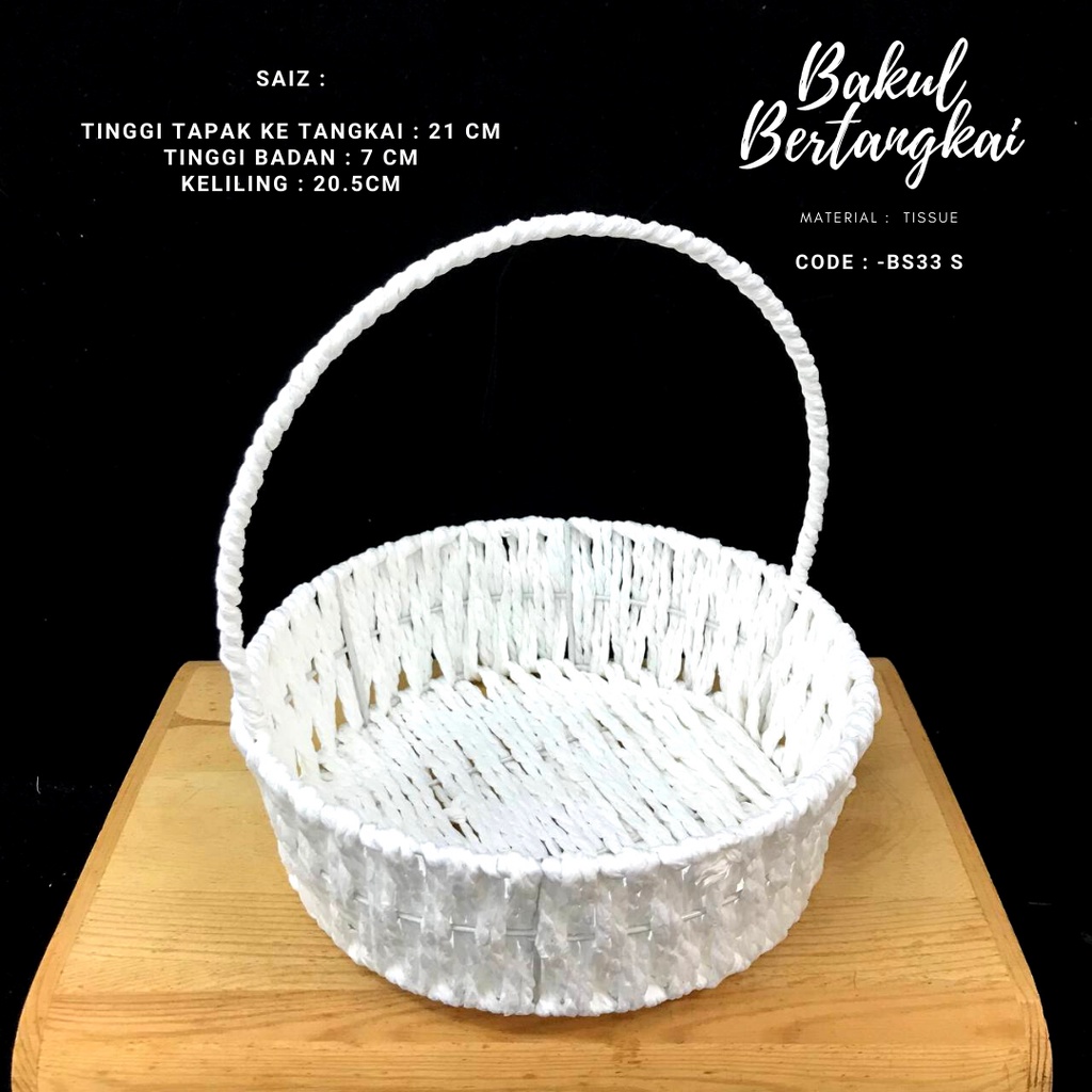 Basket | Bakul | Material Braided Tissue Basket | Bakul Hantaran | Buah ...