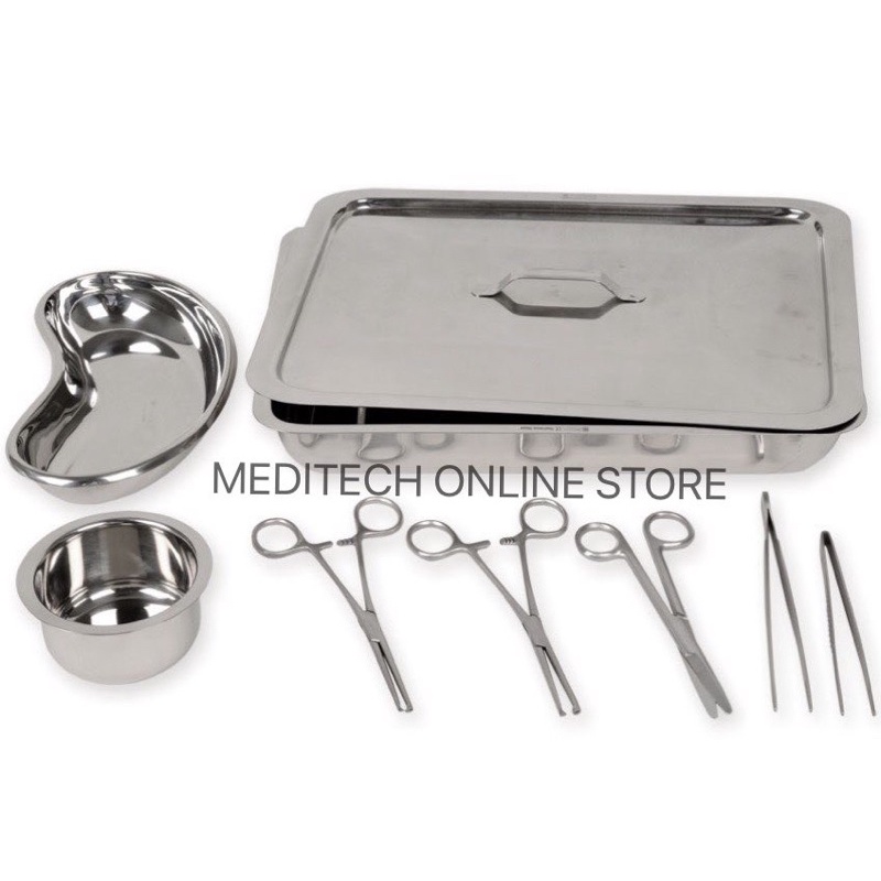 Dressing set, 8 pieces. include instrument tray with lid | Shopee Malaysia
