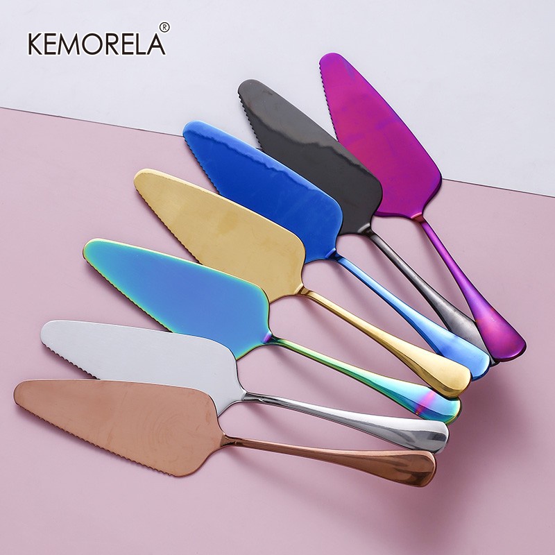 Colorful Stainless Steel Cake Cutter Spatula Baking Tool (1 Pc ...
