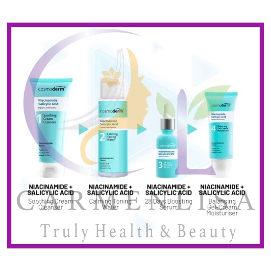 COSMODERM NIACINAMIDE SALICYLIC ACID (CLEANSER / SERUM / TONING ...