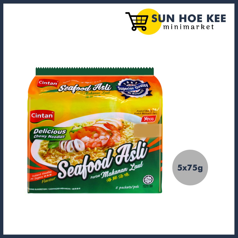Cintan Instant Noodles Seafood Asli Flavour (5x75g) | Shopee Malaysia