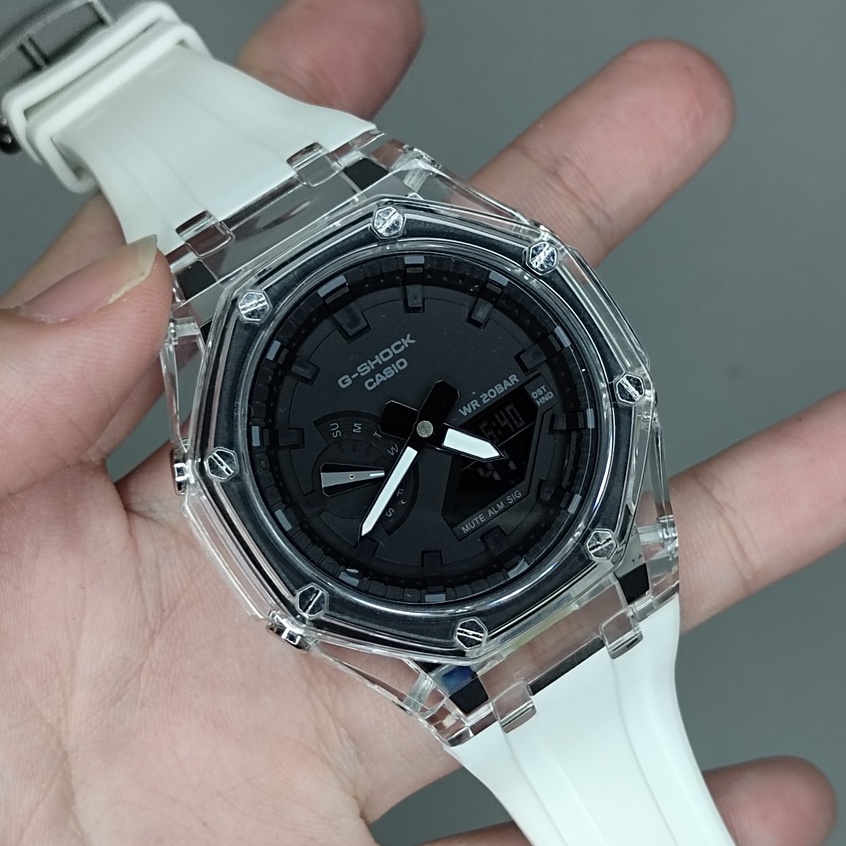 GA-2100 GA-2100AP#8 BLACK WHITE TMJ CUSTOM TO AP ,TRANSPARENT HEAD ...