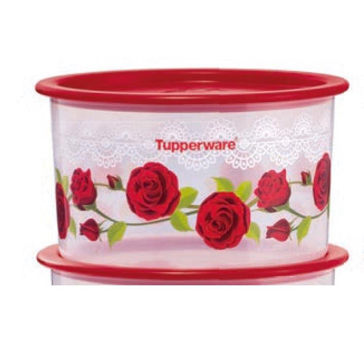 [READY STOCK] Original Tupperware Royal Red One Touch Canister 950ml | Shopee Malaysia