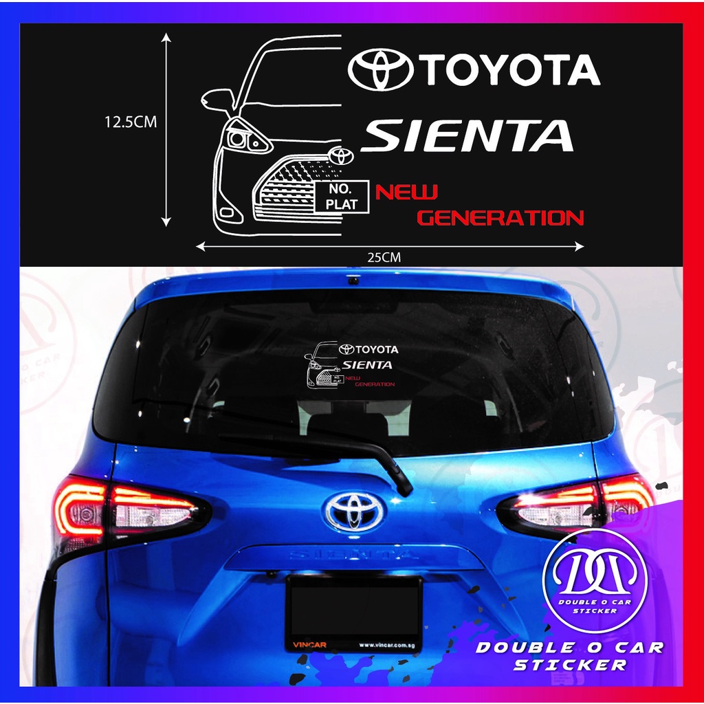 [Ready Stock]Toyota Sienta new generation car sticker KI00563(PM ME NO ...