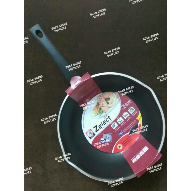 Zebra Non Stick Wok (Zelect Plus) - Dia 26CM (Frying Pan) | Shopee Malaysia