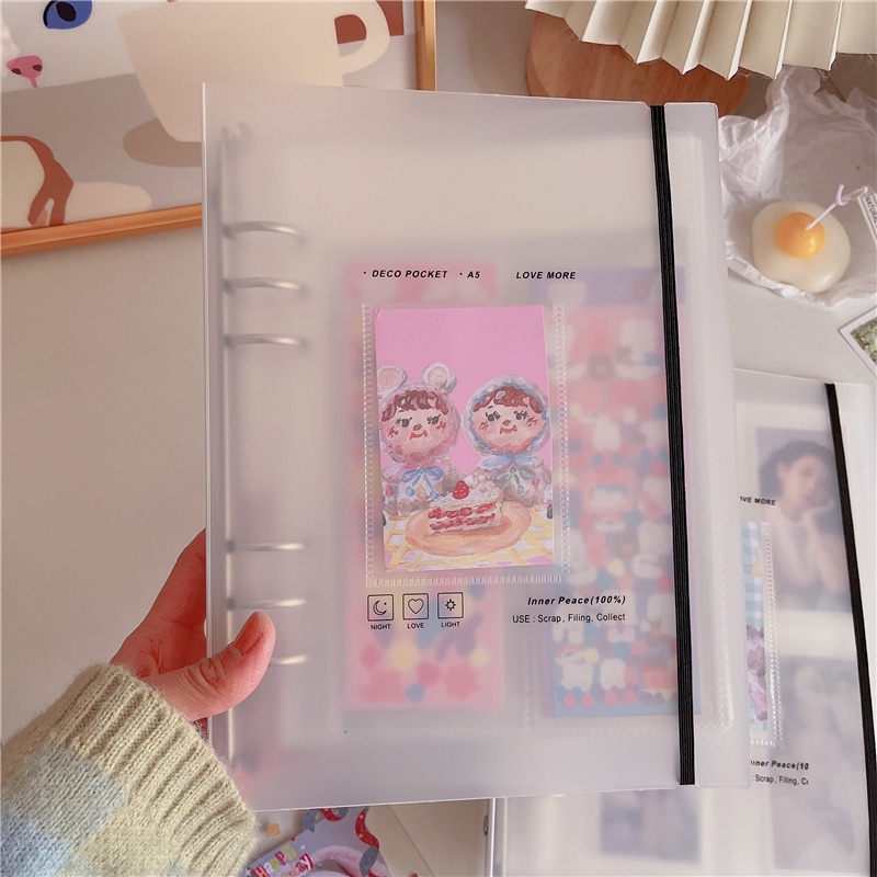 Ins A5 Binder 20 Sheets Inner Pages Photo Album Cards Organizer ...