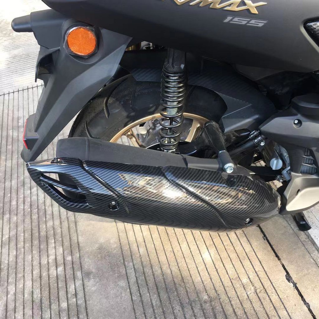 NVX V2 NMAX-155 V2 2020 MUFFLER EXHAUST PIPE COVER CARBON - YAMAHA N ...