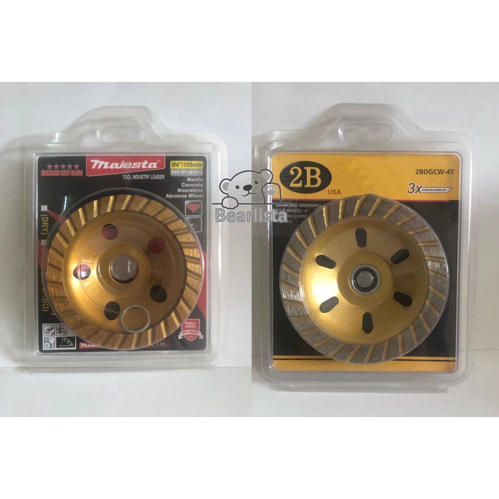[BEARLISTA] 2B/ MAJESTA DIAMOND GRINDING CUP WHEEL TURBO/ PANGHASA NG BATO | Shopee Malaysia