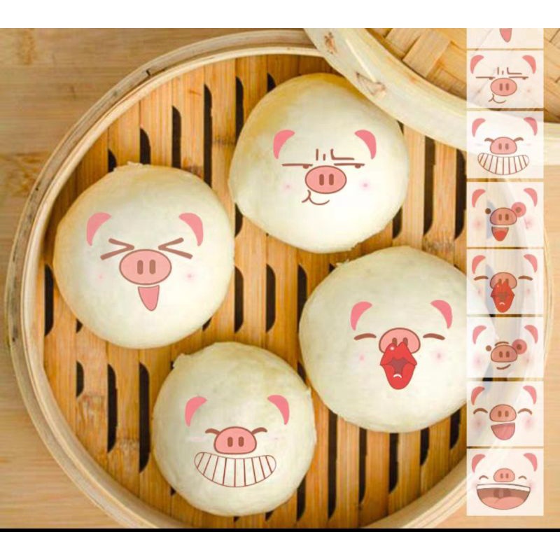 Buns Edible Glutinous Rice Paper Steamed Buns Cartoon糯米纸 | Shopee Malaysia