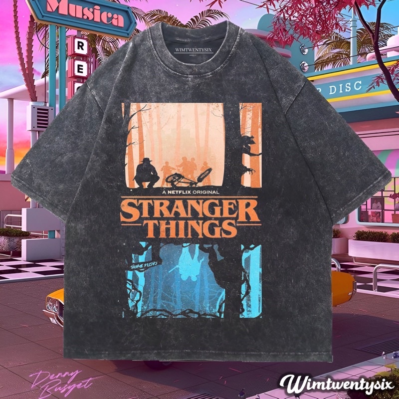 STRANGER THINGS CREEL HOUSE WASHING VINTAGE TEE (OVERSIZE WASHED T ...