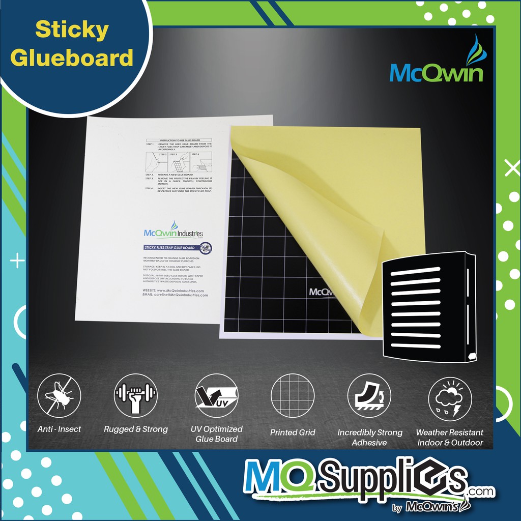 MCQWIN ILT GLUE BOARD 250X320 TARANTULA PEST/FLIES CONTROL STICK PAD ...